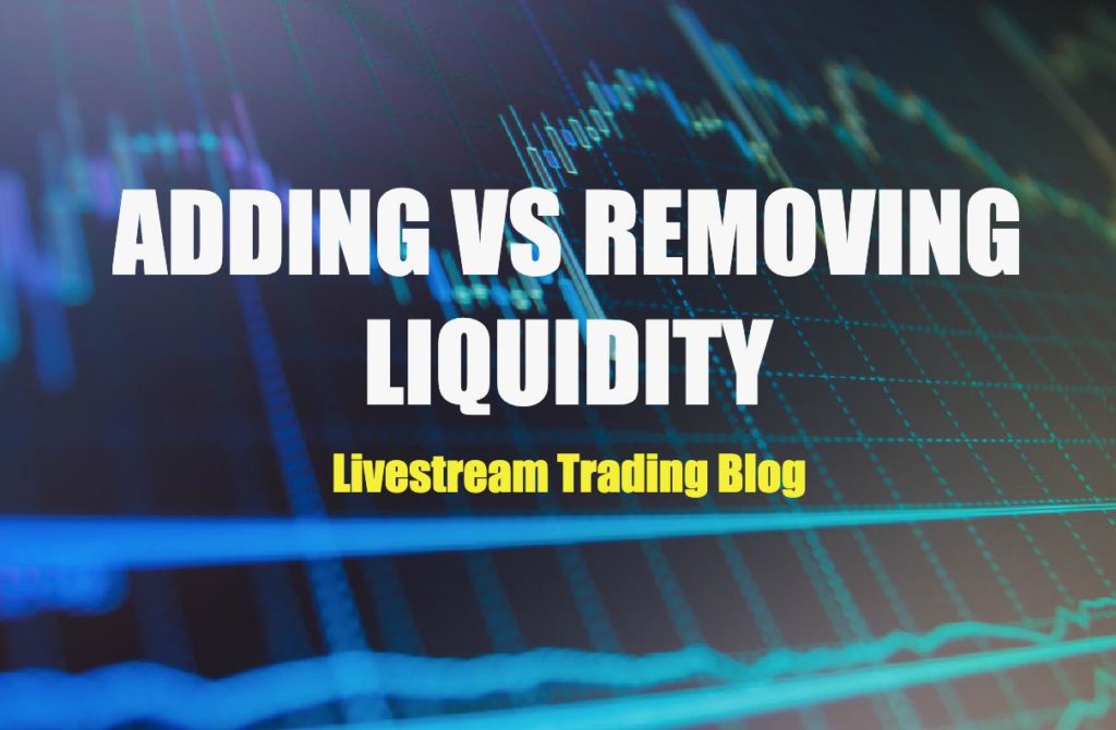 Adding vs Removing Liquidity in the Market | Livestream Trading Blog